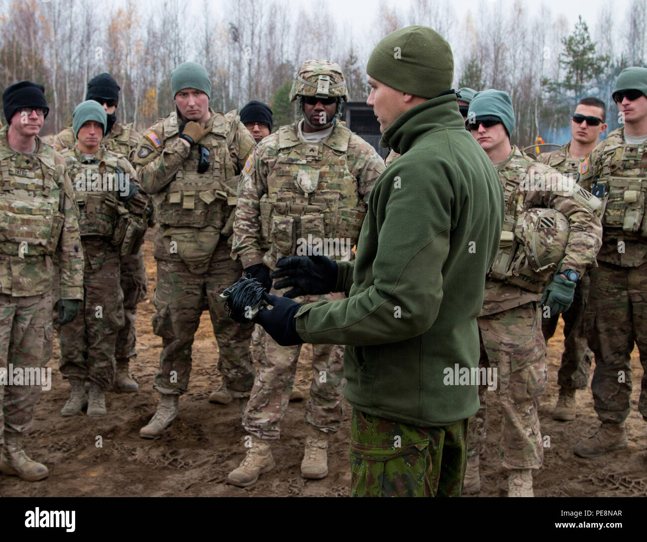Pfc. Artunas Venckus, a combat engineer with the Juozo Vitkaus Engineer ...