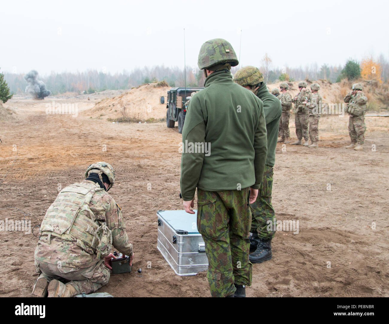 Pfc. Artunas Venckus, a combat engineer with the Juozo Vitkaus Engineer ...