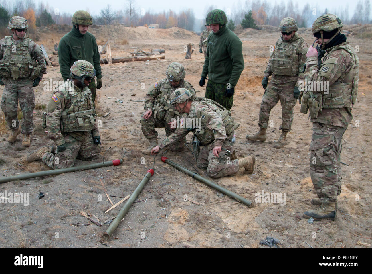 Combat engineers with the 10th Brigade Engineer Battalion, 1st Armor ...