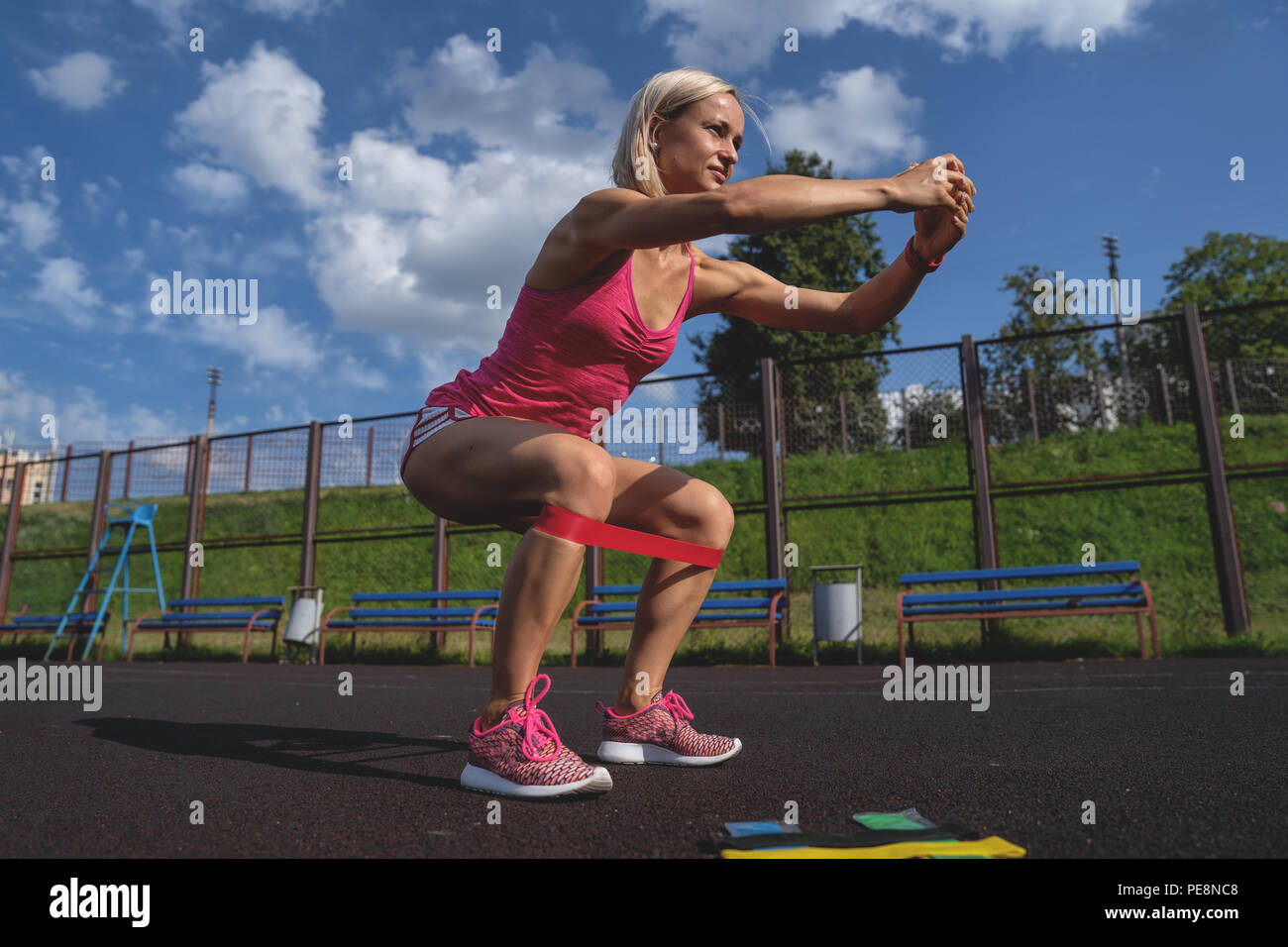 Hand stretching rubber band hi-res stock photography and images - Alamy