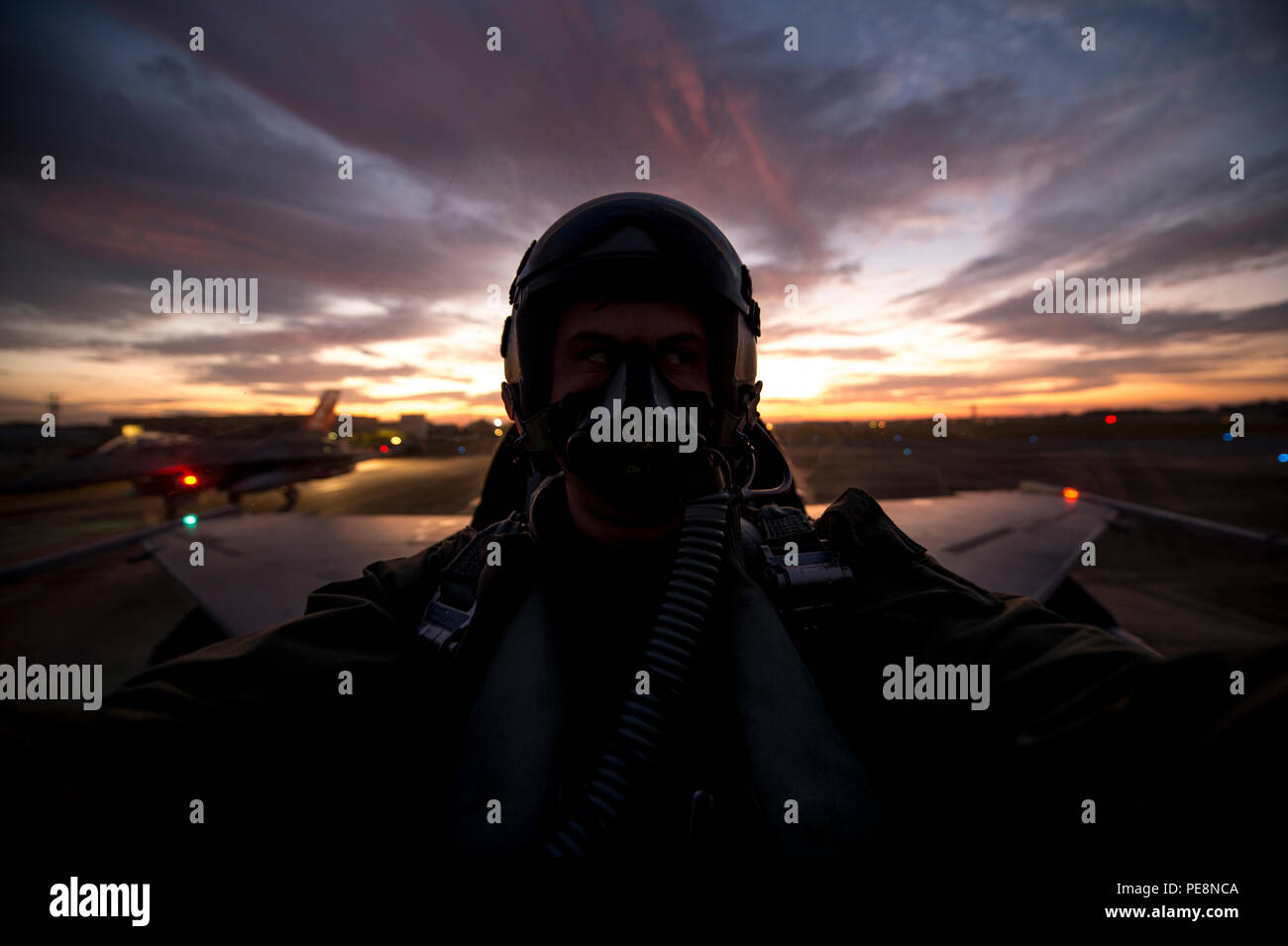 Alabama Air National Guard F-16 Fighting Falcons take off from Dannelly ...