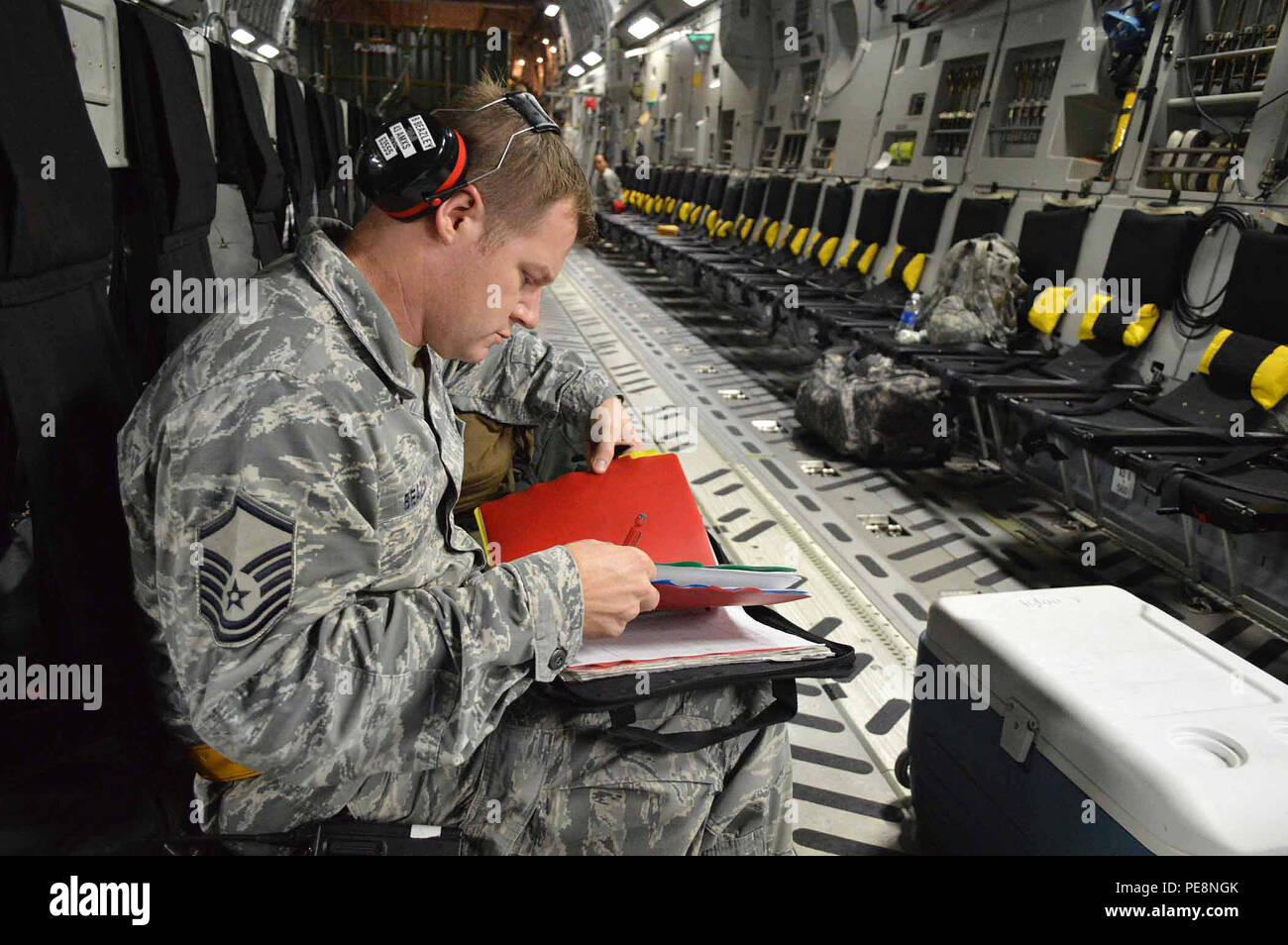 U.S. Air Force Master Sgt. Brian Beazley, an aircraft maintenance ...