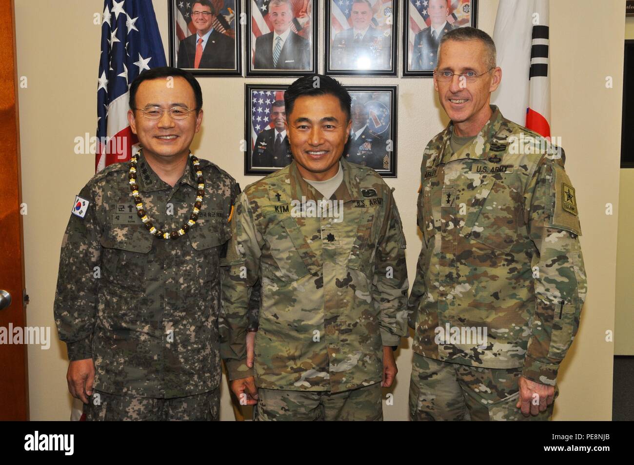 Republic of Korea Army Chaplain (Col.) Taesik Kim (left), U.S. Army ...