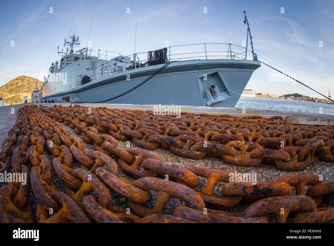 Estonian minehunter ship EML Admiral Cowan is shown during Trident ...