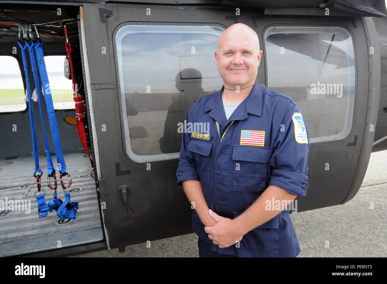 A member of the South Carolina Helicopter Aquatic Rescue Team, SC-HART ...