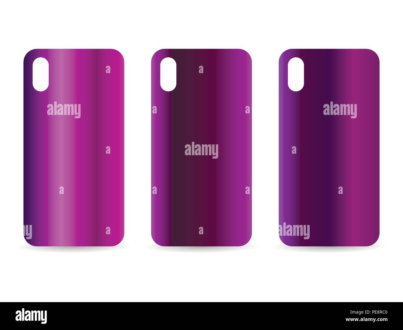 Phone case set with gradient backgrounds. Blurred shades. Vector ...