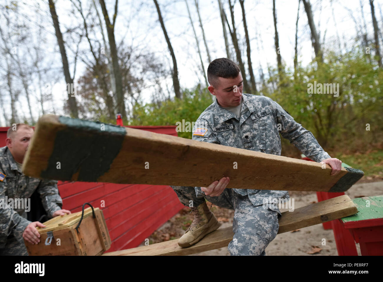 U.S. Army Reserve military police Soldiers navigate through a ...