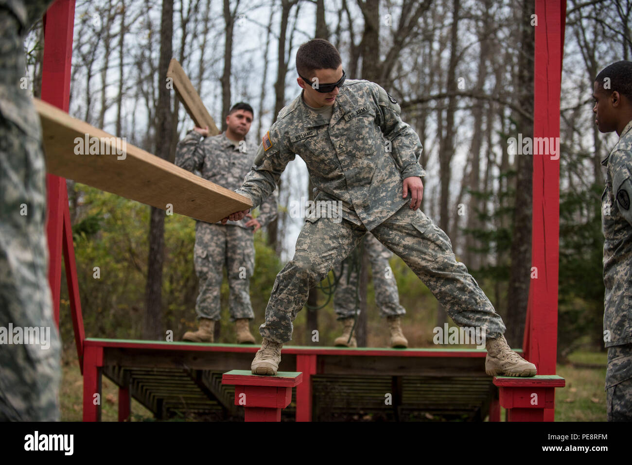 U.S. Army Reserve military police Soldiers navigate through a ...