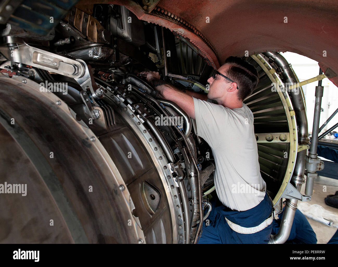 U.S. Air Force Senior Airman Ty Deprez, 909th Aircraft Maintenance Unit ...