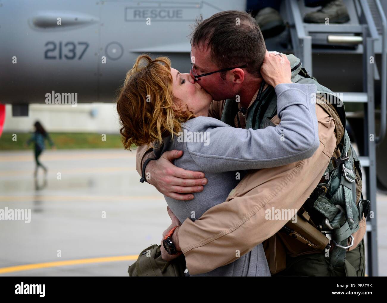 Family members welcome back 555th Fighter Squadron and Aircraft ...