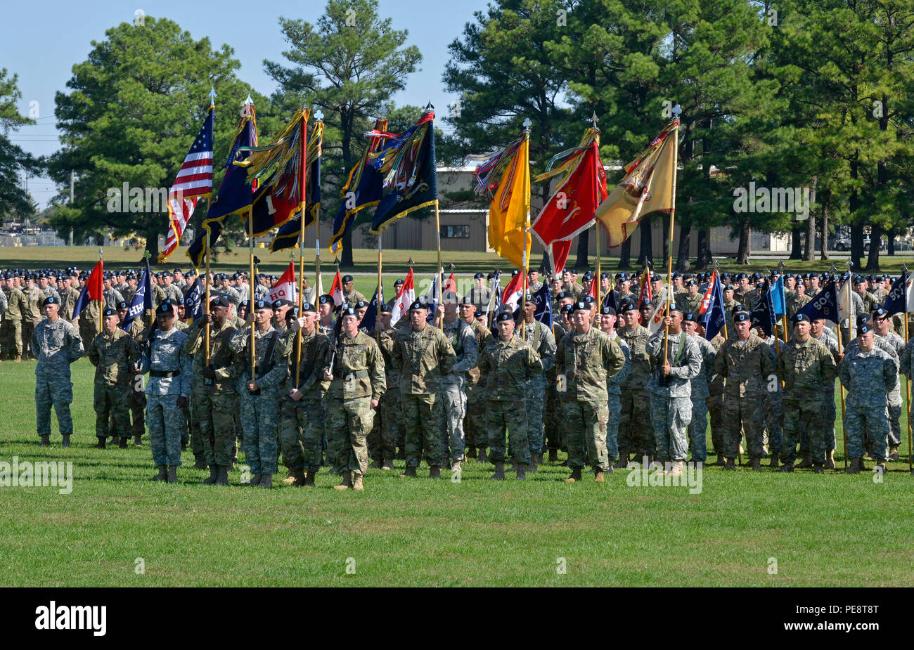 U.S. Army, 1st Brigade Combat Team “Bastogne” color guard and brigade ...