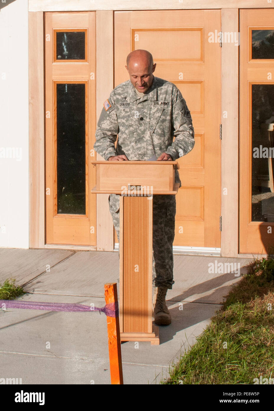 U.S. Army Lt. Col. Wayne Santos, Joint Force Headquarters chaplain, performs as master of ...