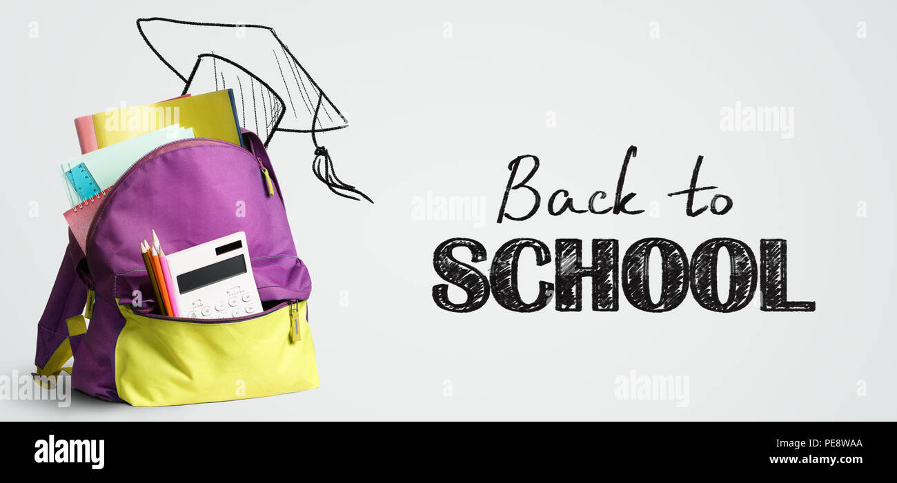 Back to school backpack Stock Photo - Alamy