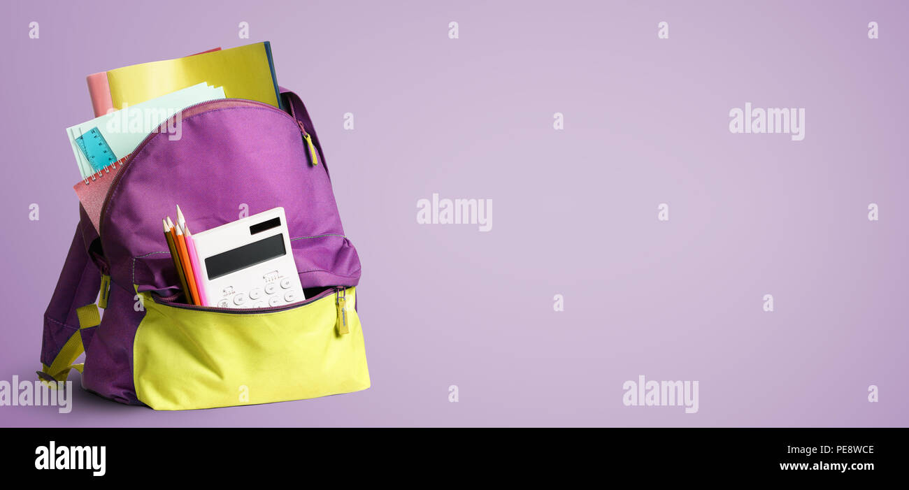 Back to school backpack Stock Photo - Alamy