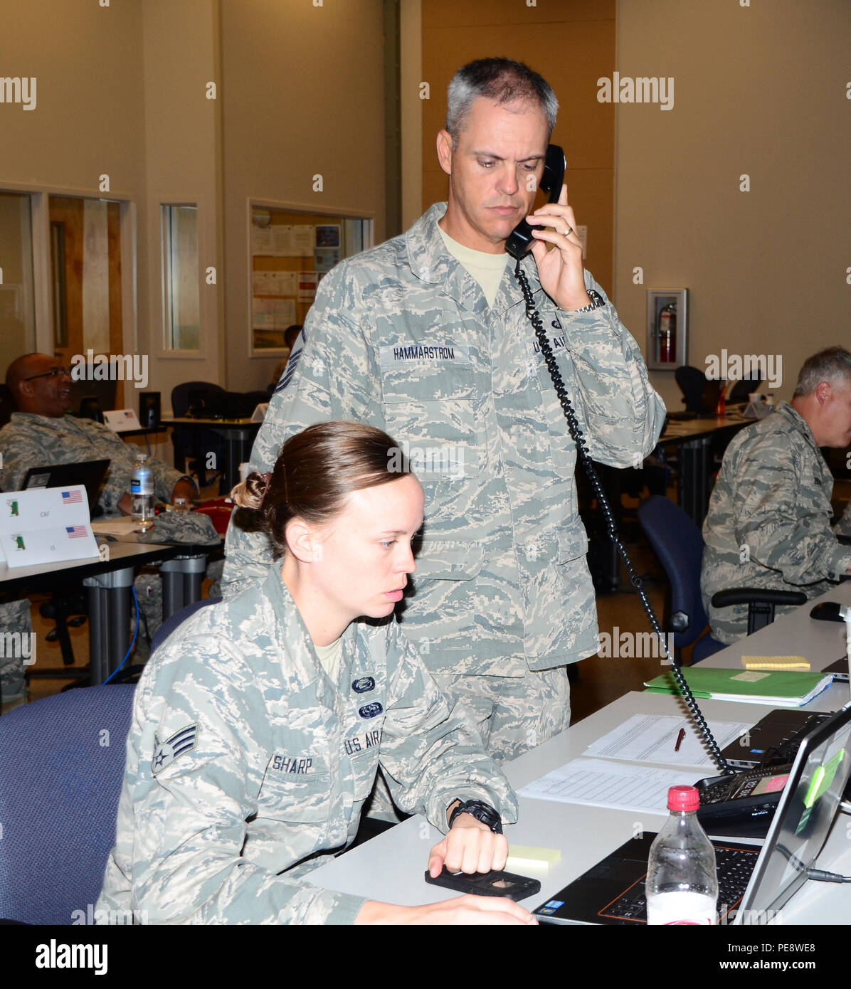 The 172nd AW members Senior Airman Amy Sharp (left) and Master Sgt ...