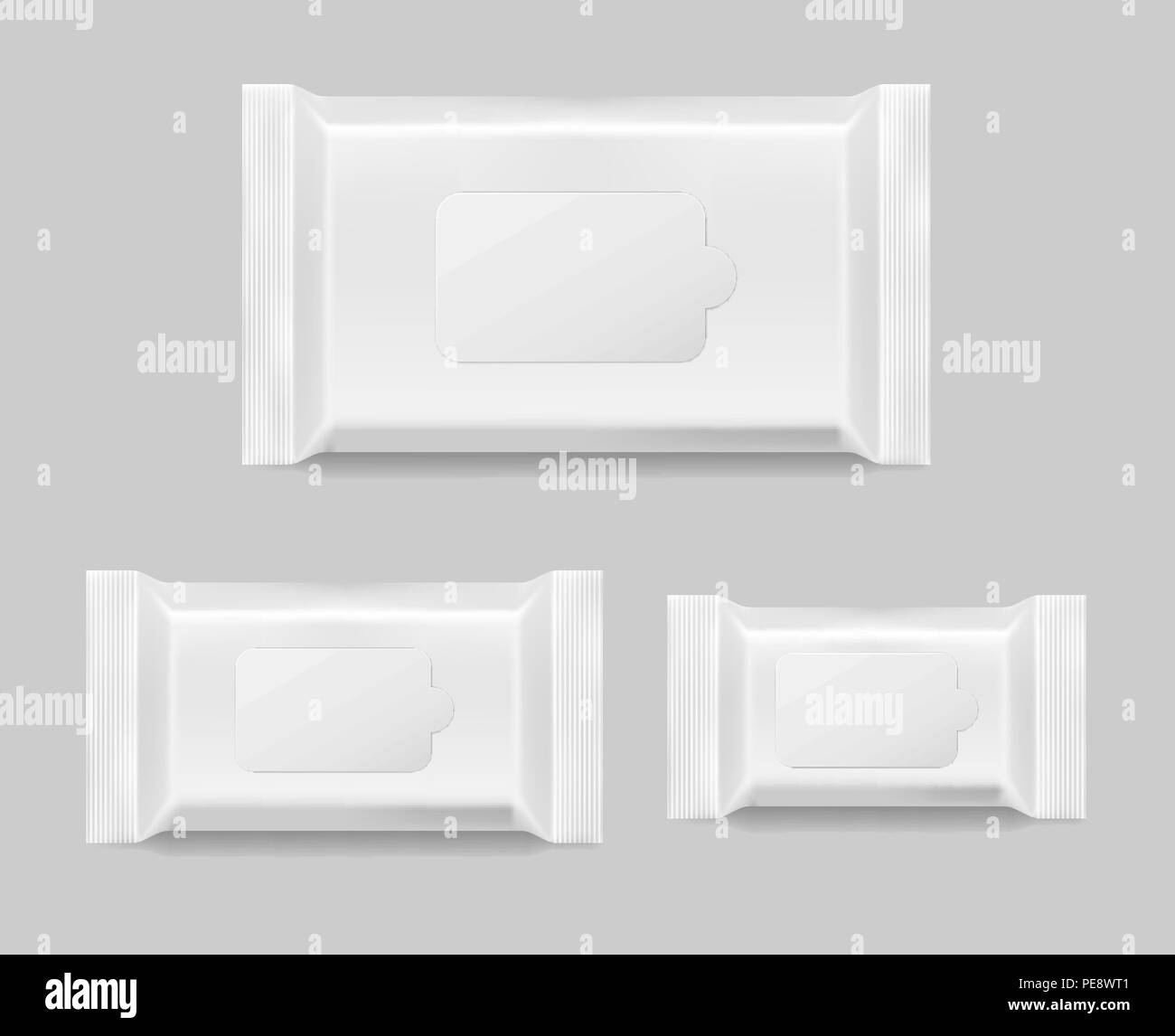 Aluminum blank bag package Stock Vector Images - Alamy