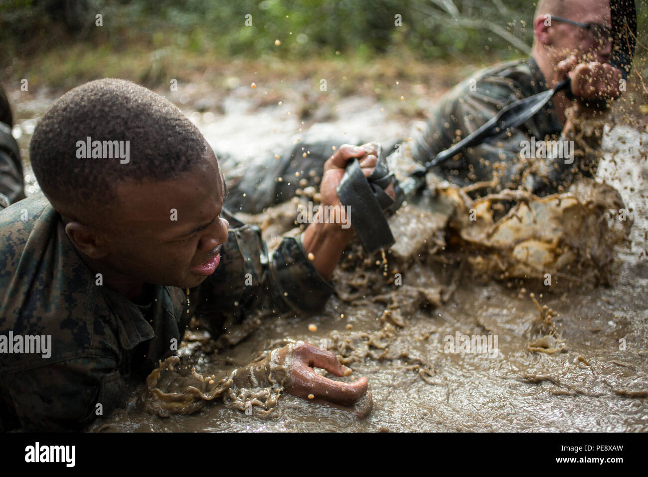 U.S. Marines with Headquarters and Service Battalion, Marine Corps ...