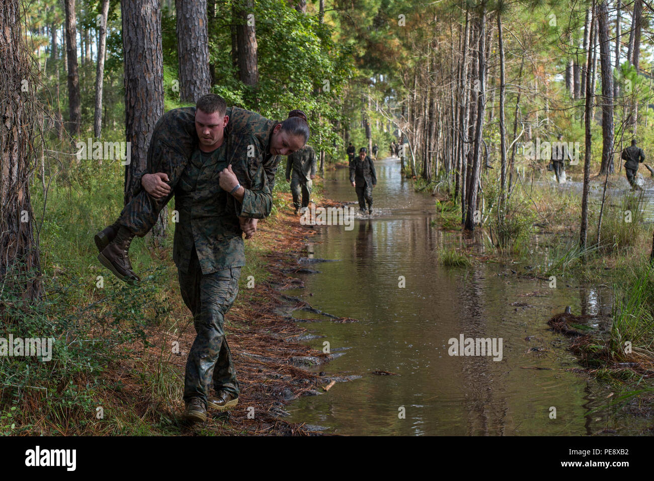 U.S. Marines with Headquarters and Service Battalion, Marine Corps ...