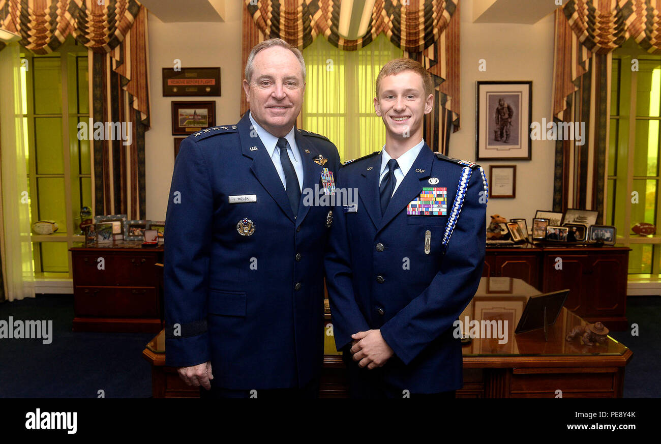 Air Force Chief of Staff Gen. Mark A. Welsh III stands with Civil Air ...