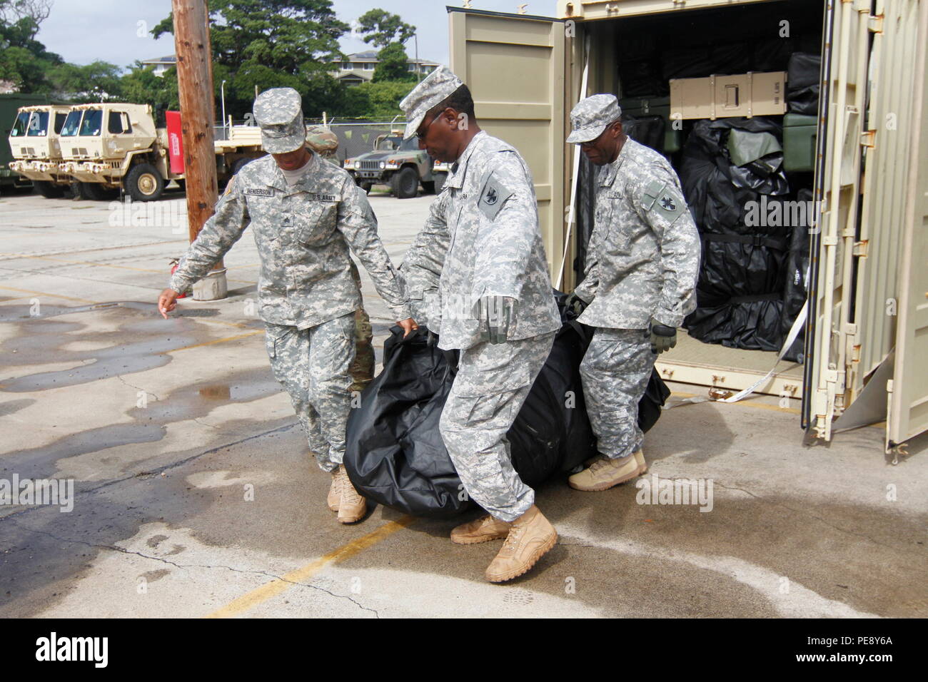 Members of the 8th Theater Sustainment Command Humanitarian Assistance ...
