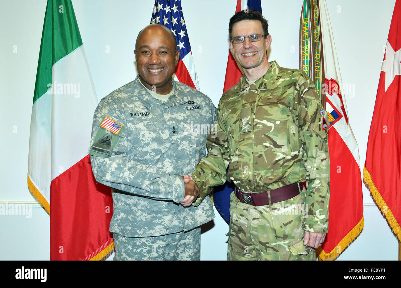 Maj. Gen. Darryl A. Williams (left), commanding general of U.S. Army ...