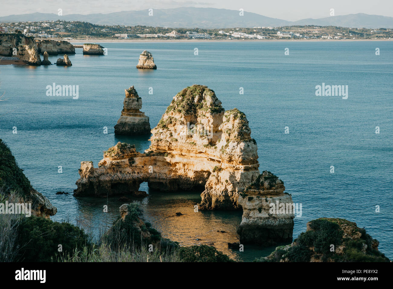Beautiful views of the Atlantic Ocean and the rocks off the coast of ...