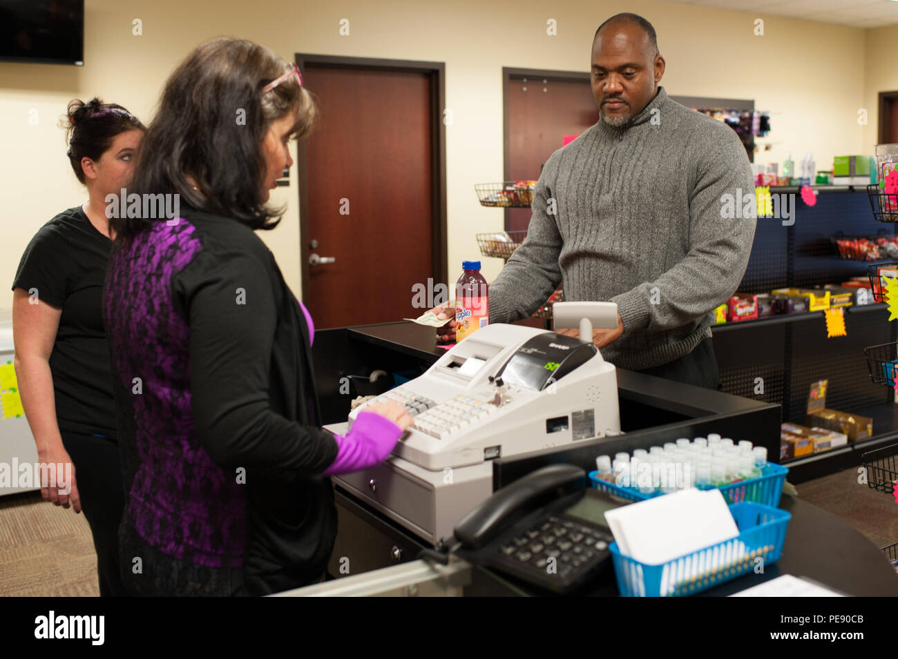 Al Kemp, a U.S. Army Forces Command civilian, shops at Freddies store ...
