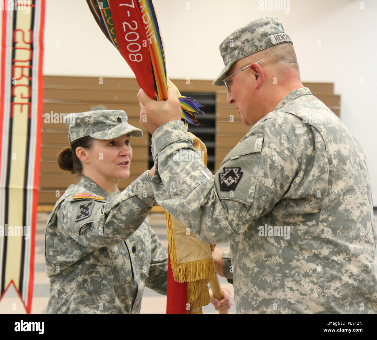 Lt. Col. Laura McHugh, incoming commander of the 213th Regional Support ...