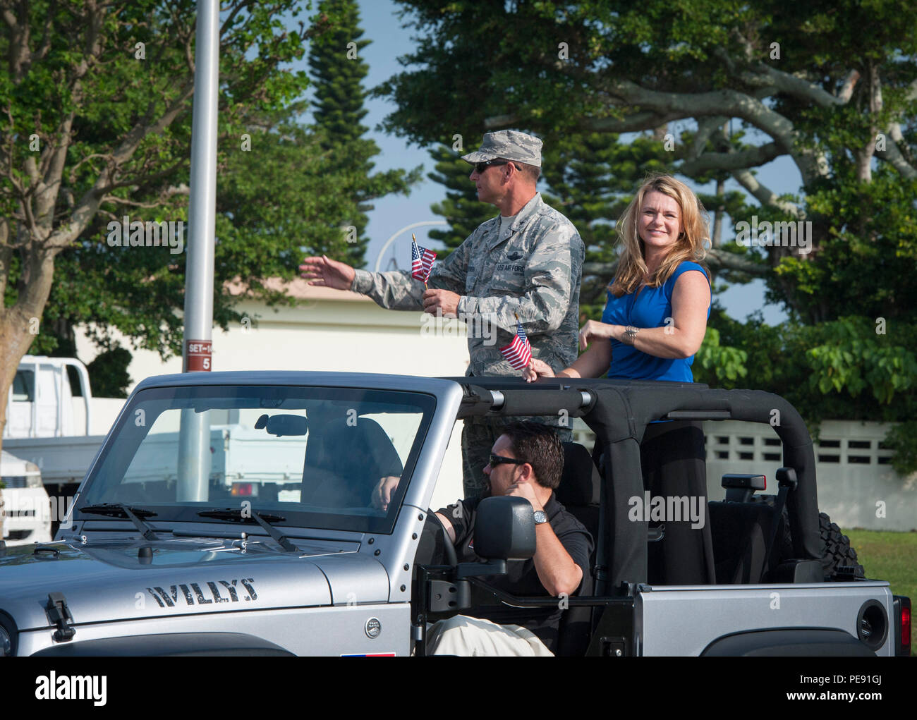 U.S. Air Force Brig. Gen. Barry Cornish, 18th Wing commander, and wife ...