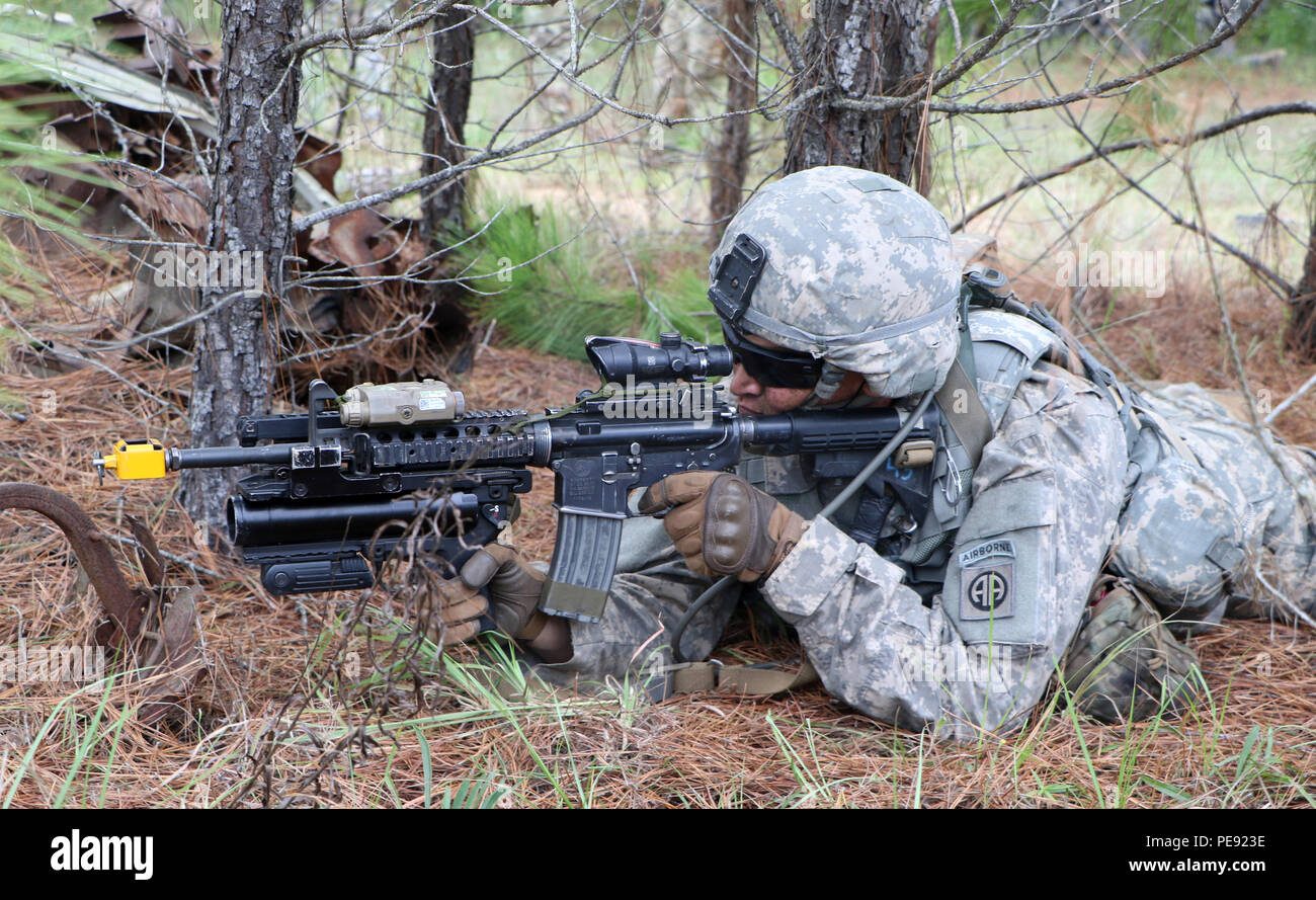 An infantryman assigned to 1st Battalion, 508th Parachute Infantry ...