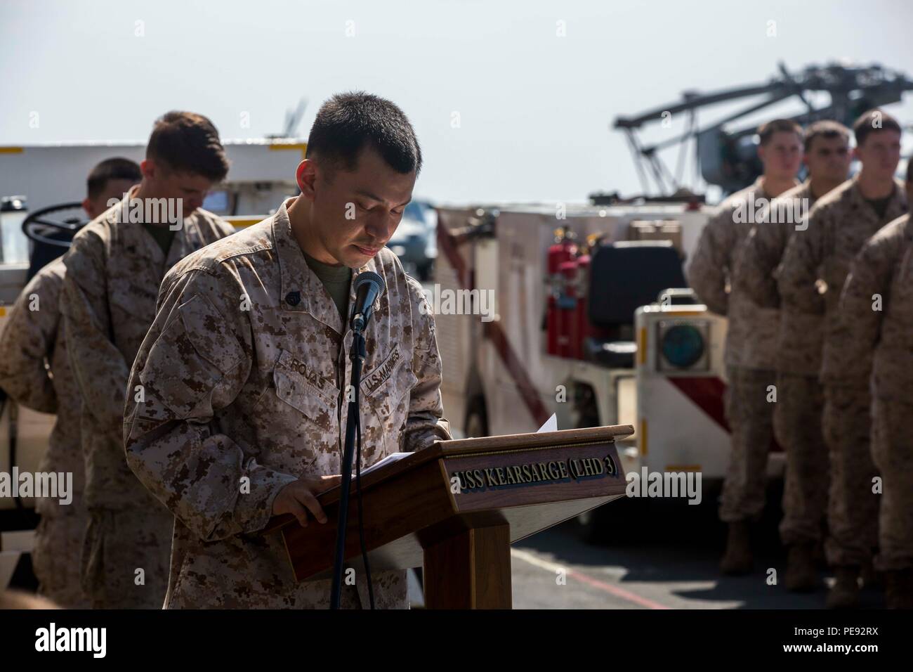 151110-N-KW492-262 RED SEA (Nov. 10, 2015) Staff Sgt. Raul Rojas, from ...