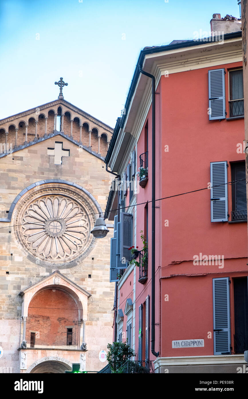 Piacenza, Emilia Romagna, Italy: facade of the historic cathedral, or ...