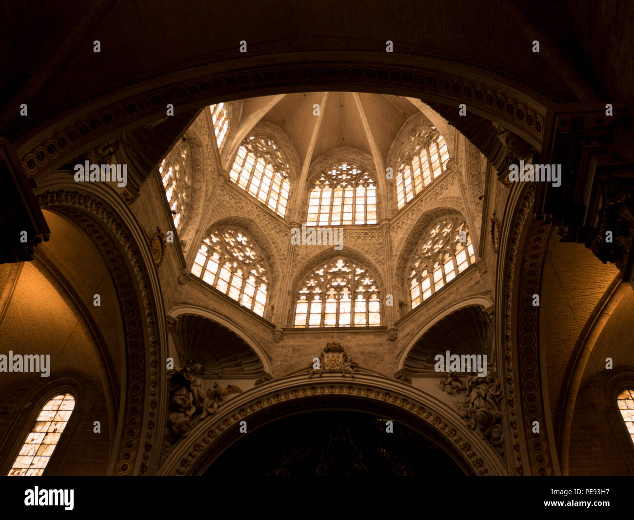 dome of the Cathedral of Valencia, spain Stock Photo - Alamy
