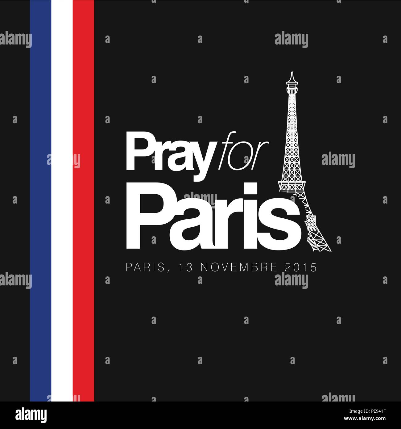 Pray for Paris typography with creative design vector Stock Vector ...