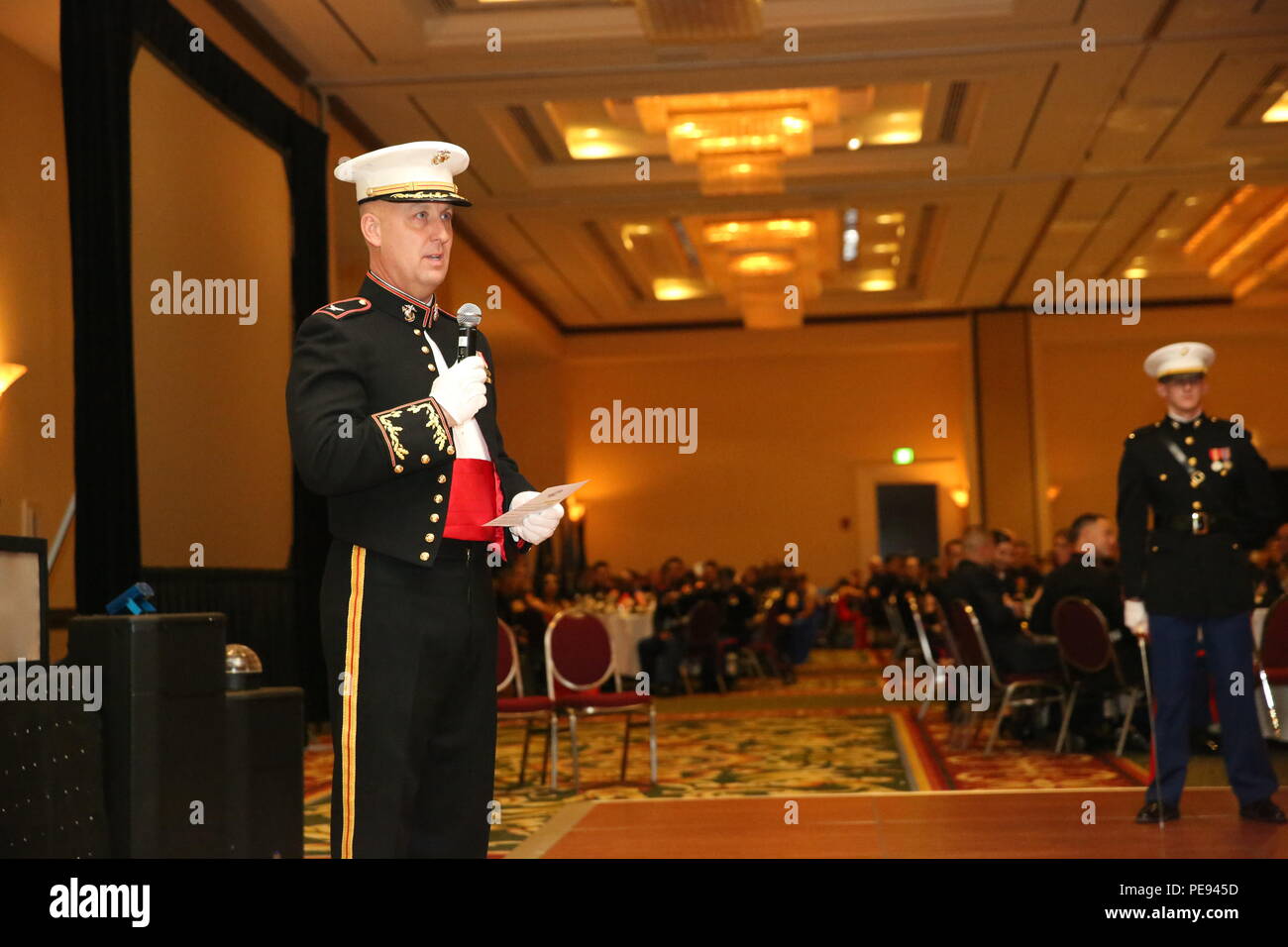 Col. Peter D. Buck welcomes Marines to the Marine Corps Birthday Ball ...