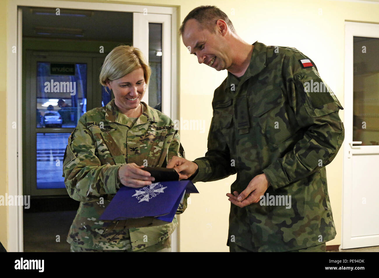 During a senior leader visit to Konotop, Poland, Col. Michelle Letcher ...