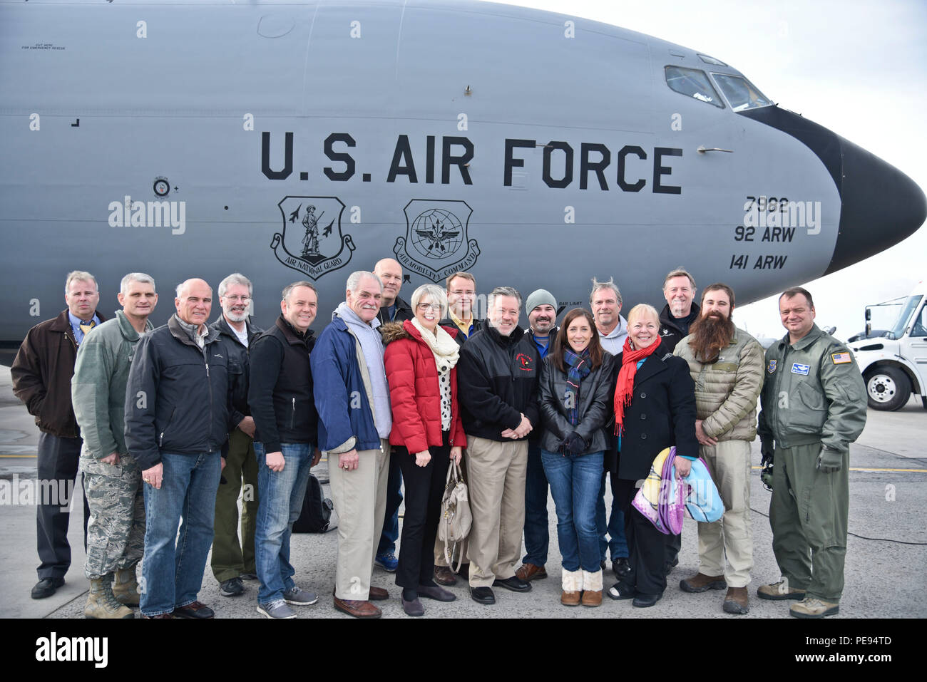 Col. Brian McDaniel, 92nd Air Refueling Wing commander, and Chief ...