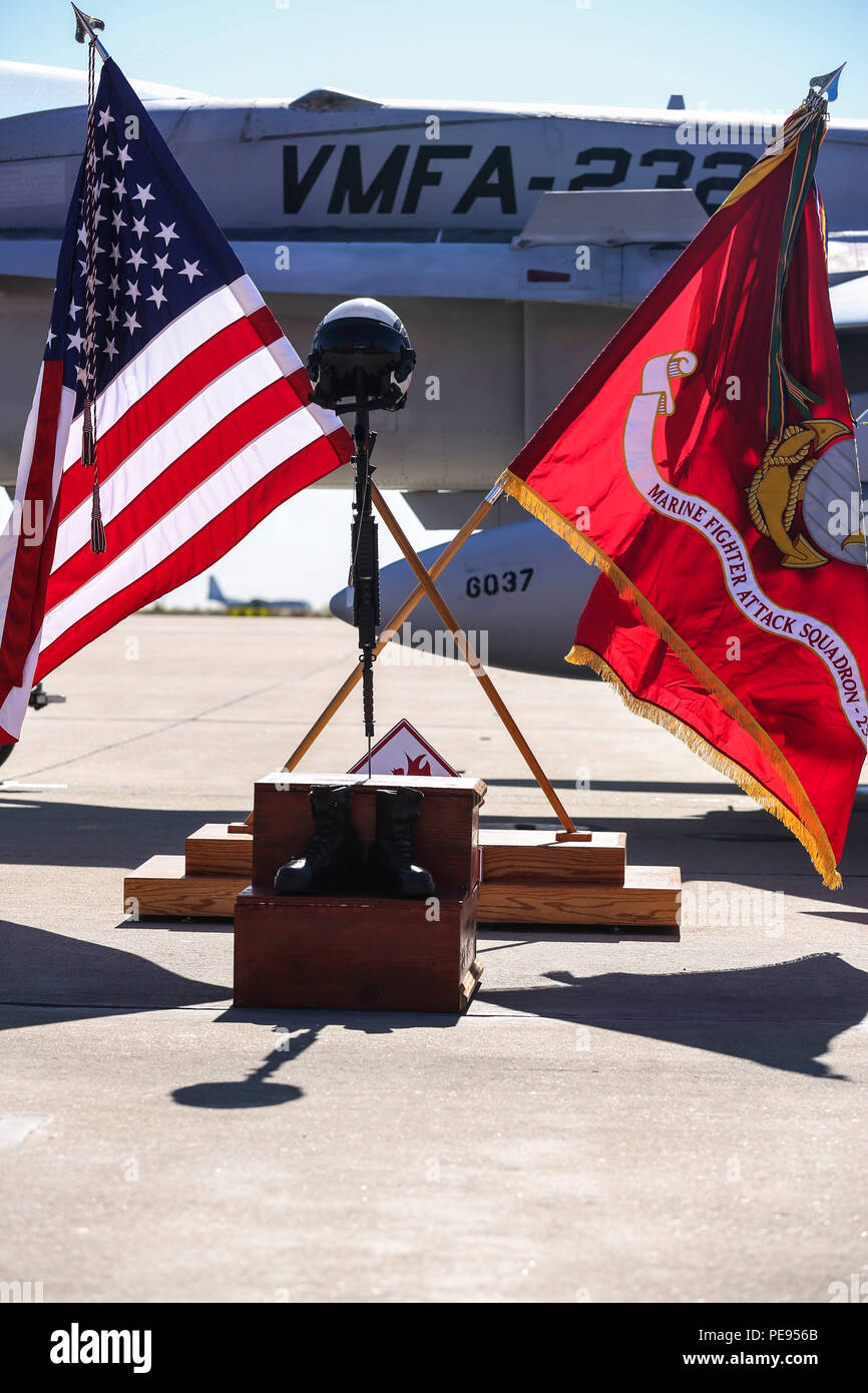 A battlefield cross sits on display during a A battlefield cross is ...