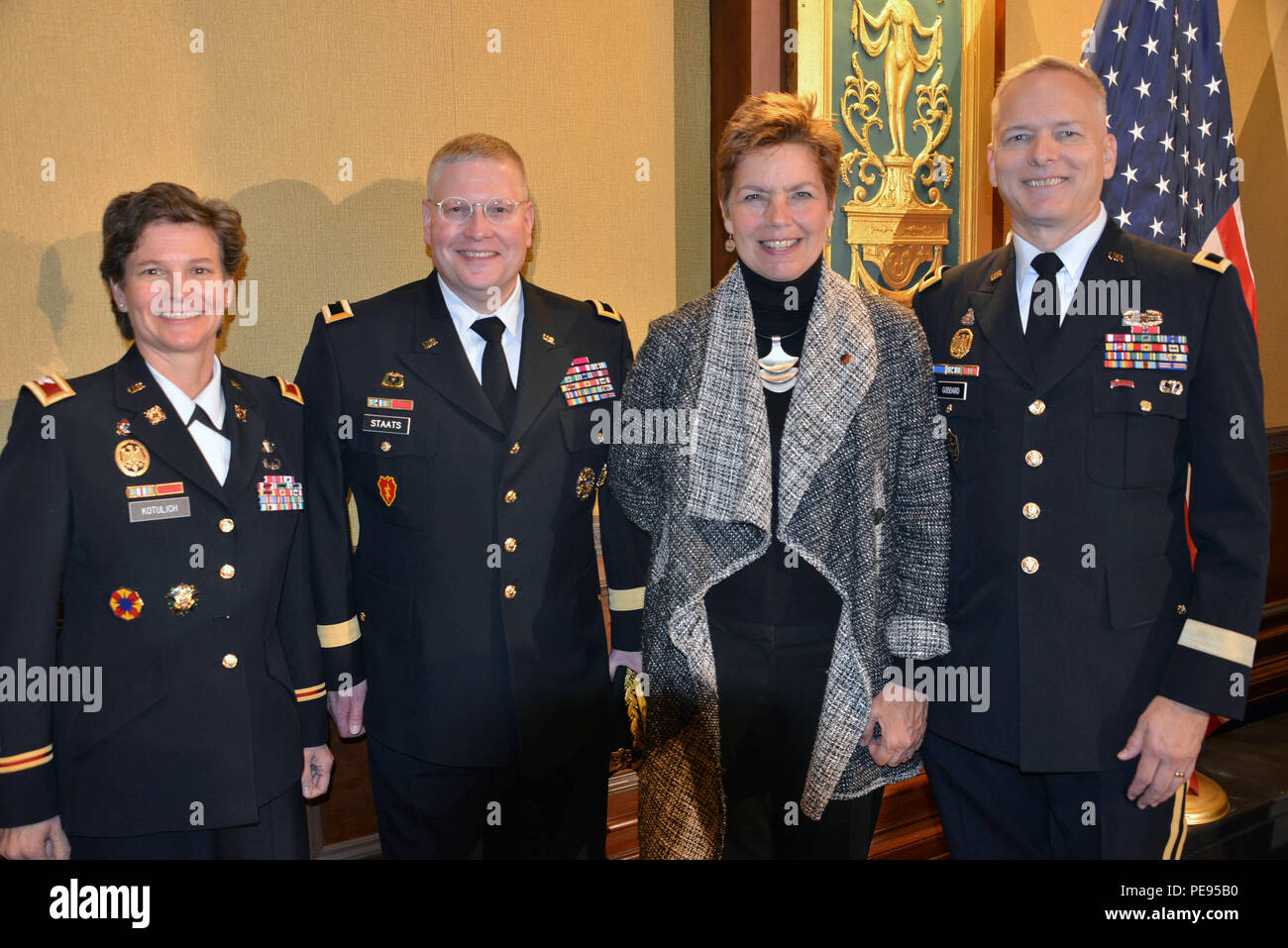 Col. Deborah L. Kotulich, commander of the 77th Sustainment Brigade ...