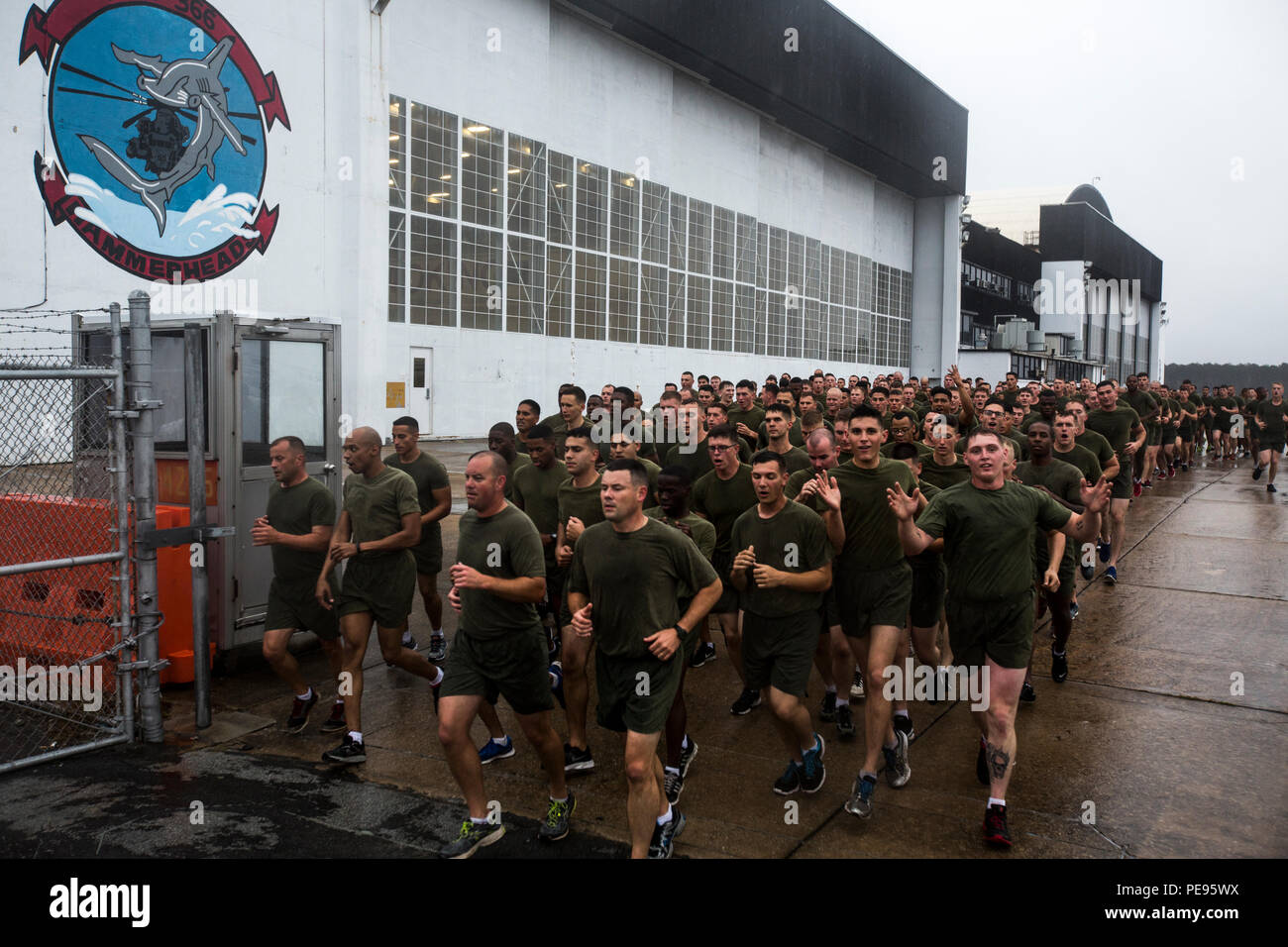 U.S. Marines and Sailors assigned to 2nd Marine Aircraft participate in ...