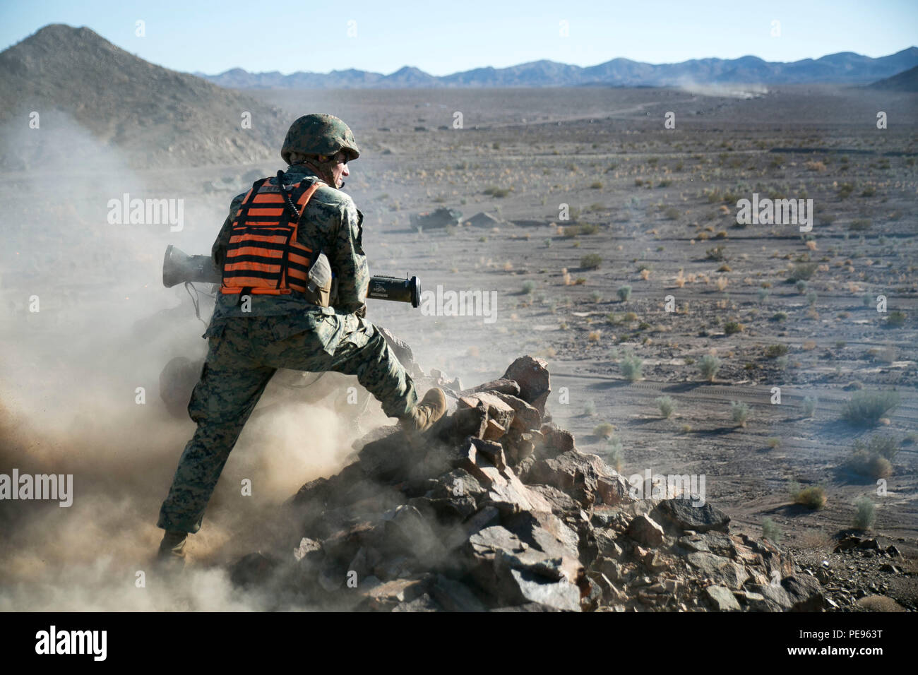 A Marine with Golf Company, 2nd Battalion, 2nd Marine Regiment, fires ...