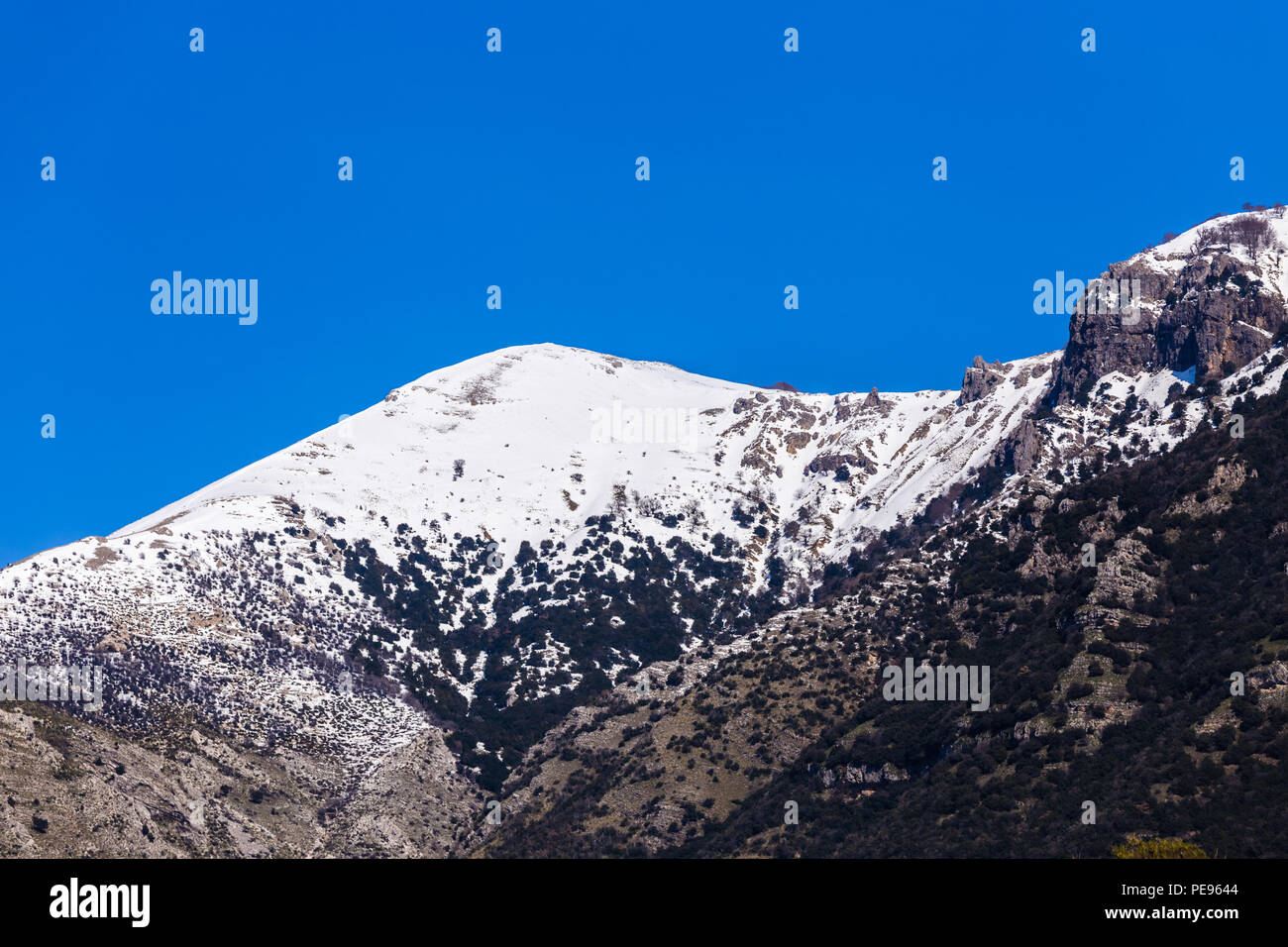 The typical and magnificent landscape of the hinterland of Sicily Stock ...