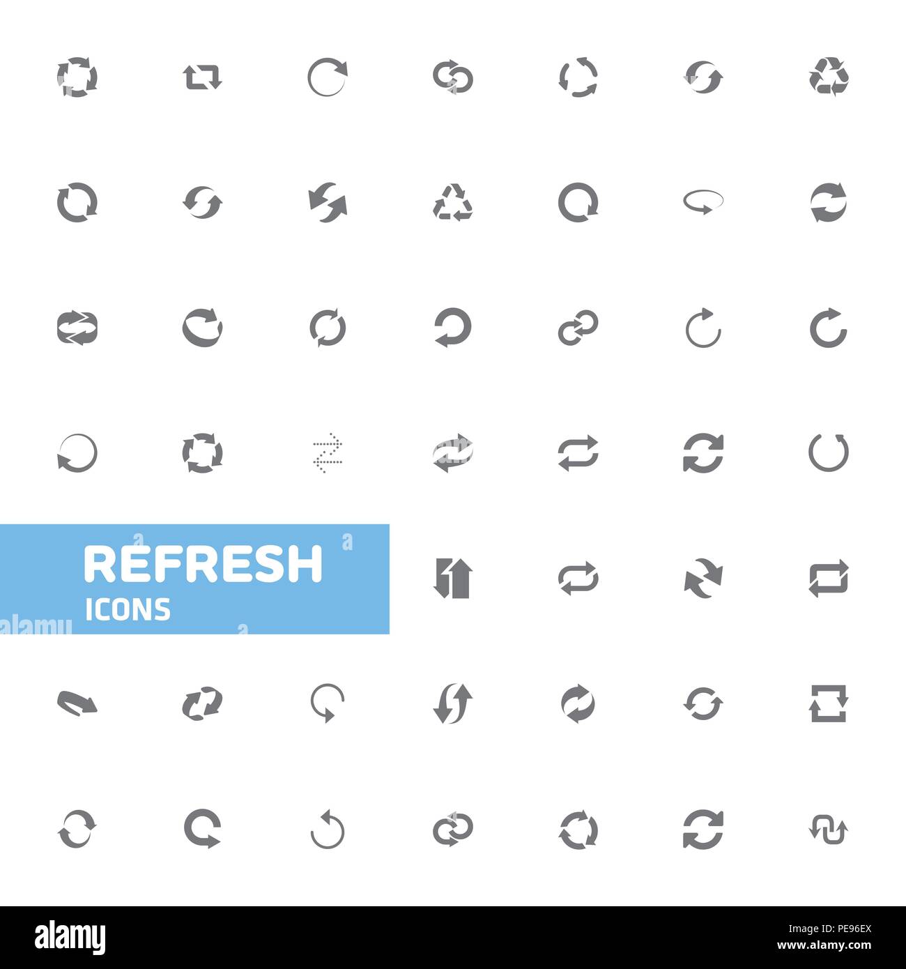 Refresh icons set vector Stock Vector Image & Art - Alamy