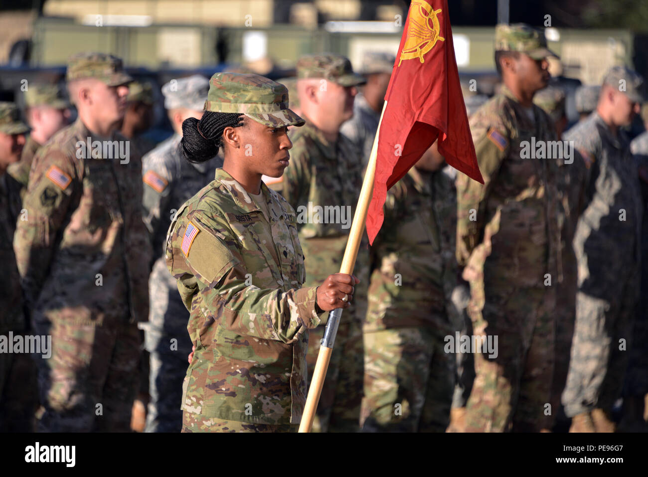 U.S. Soldiers, assigned to 1st Inland Cargo Transfer Company, 18th ...