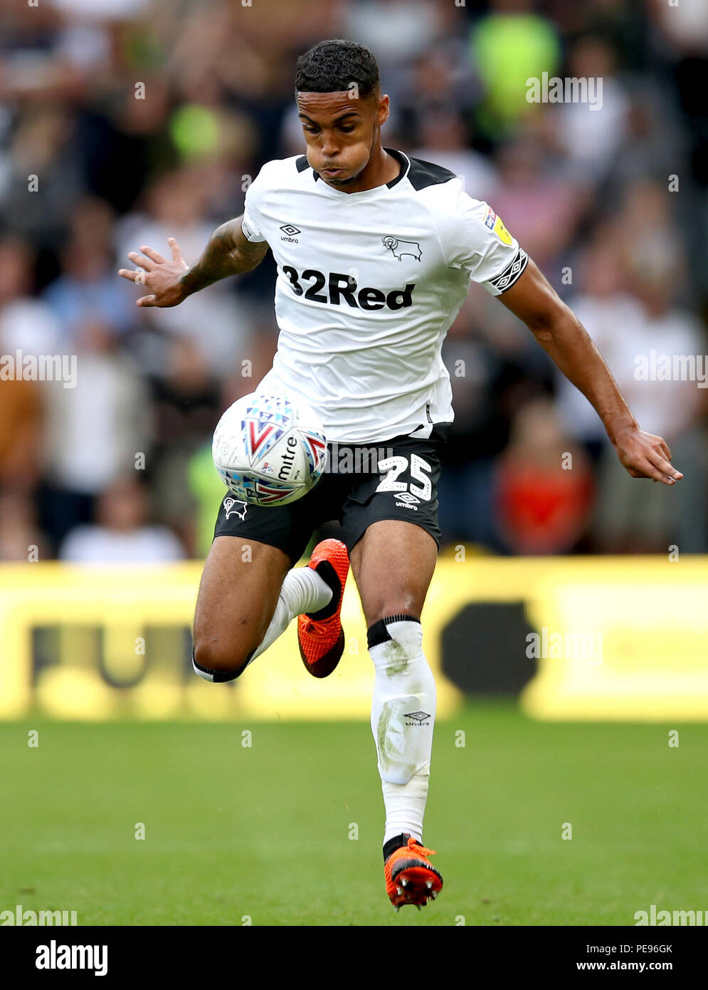 Derby County's Max Lowe during the Sky Bet Championship match against ...
