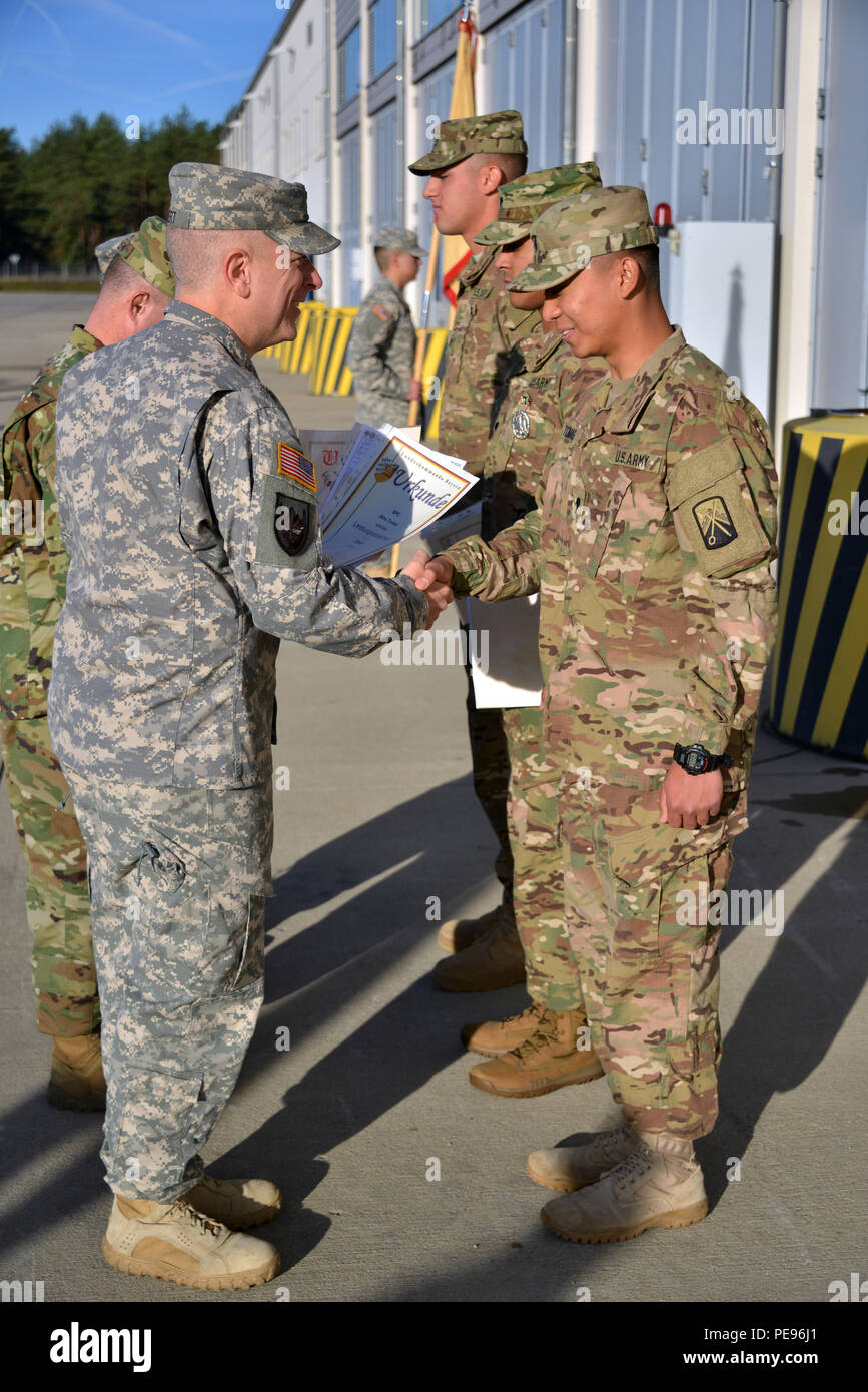 U.S. Army Lt. Col. Robb A. Meert (left), commander of 18th Combat ...