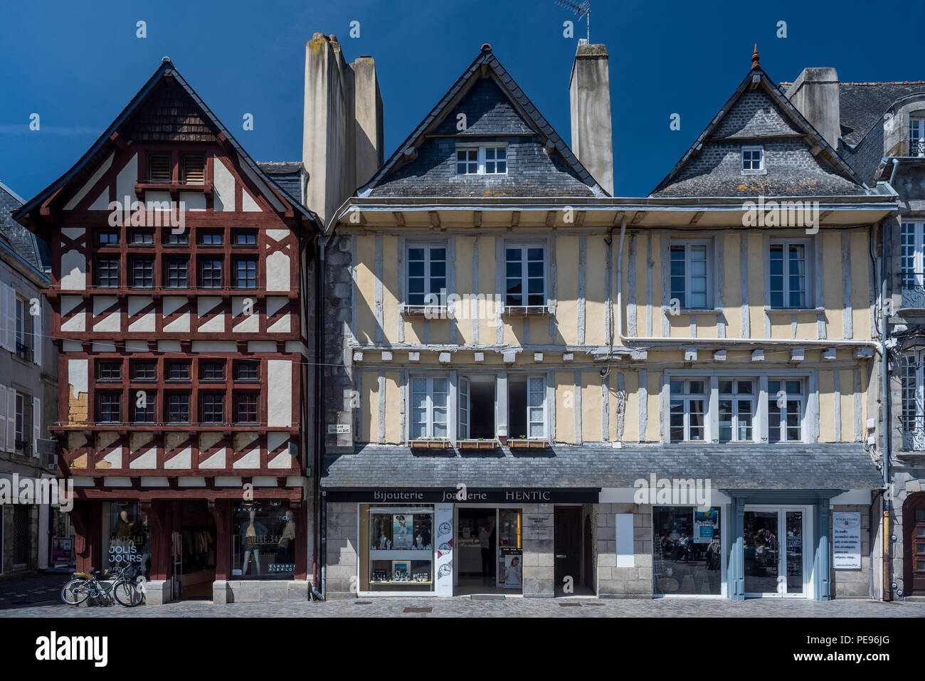 Quimper city famous touristic destnation, Brittany, France Stock Photo ...