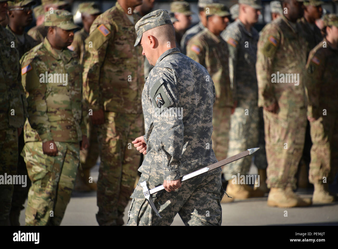 U.S. Army Lt. Col. Robb A. Meert (center), commander of 18th Combat ...