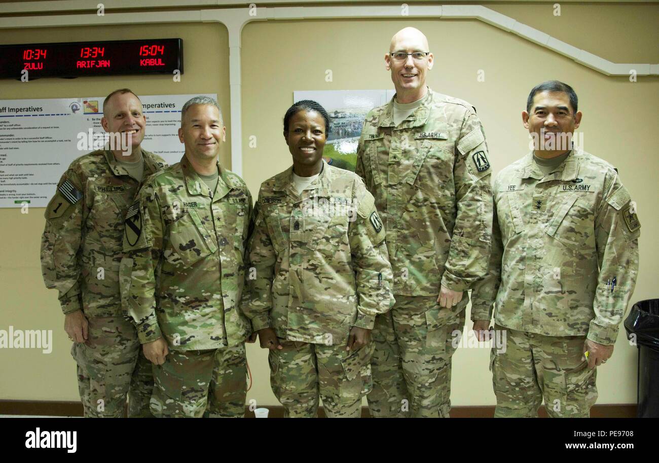 (From left to right) Col. John Phillips, Brig. Gen. Stephen Hager ...
