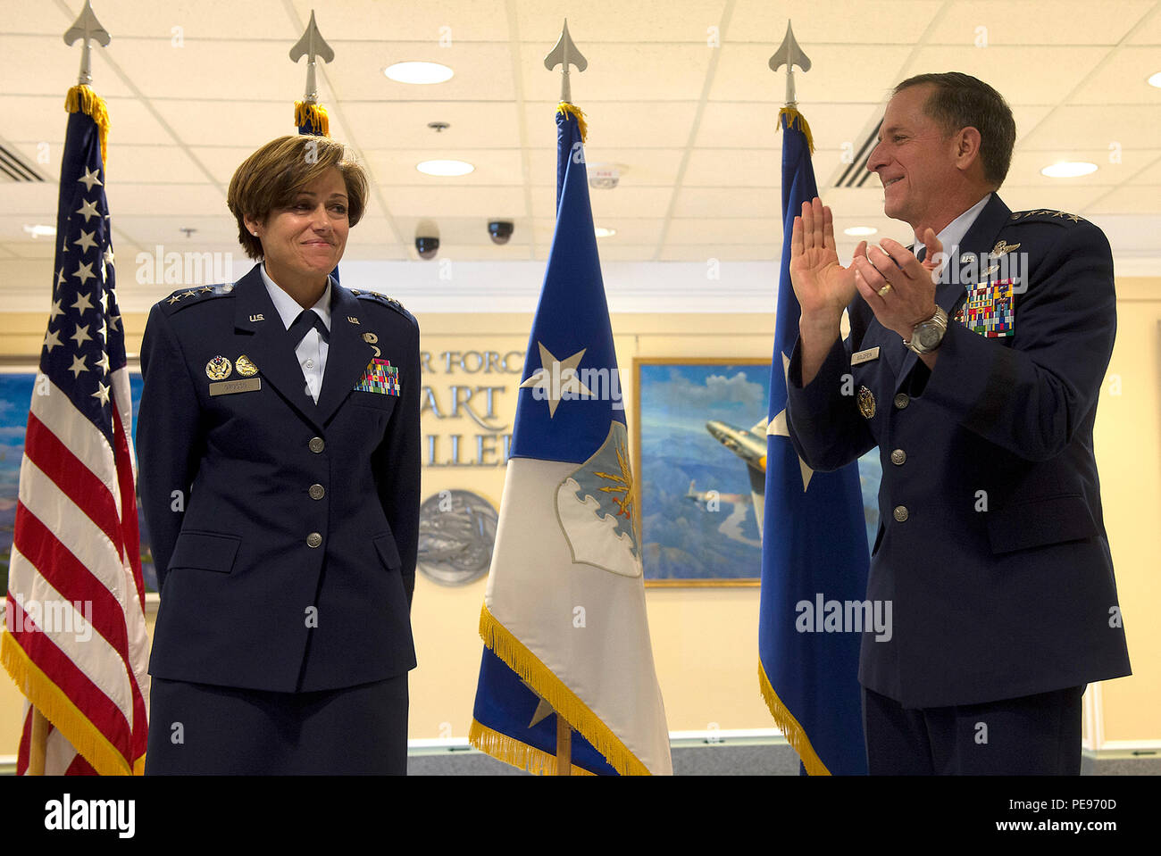 Air Force Vice Chief of Staff Gen. David L. Goldfein congratulates Lt ...